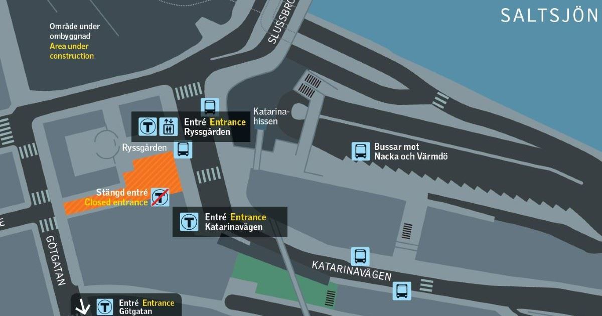 Slussens tunnelbana öppnar ny entré på Katarinavägen | Nacka kommun