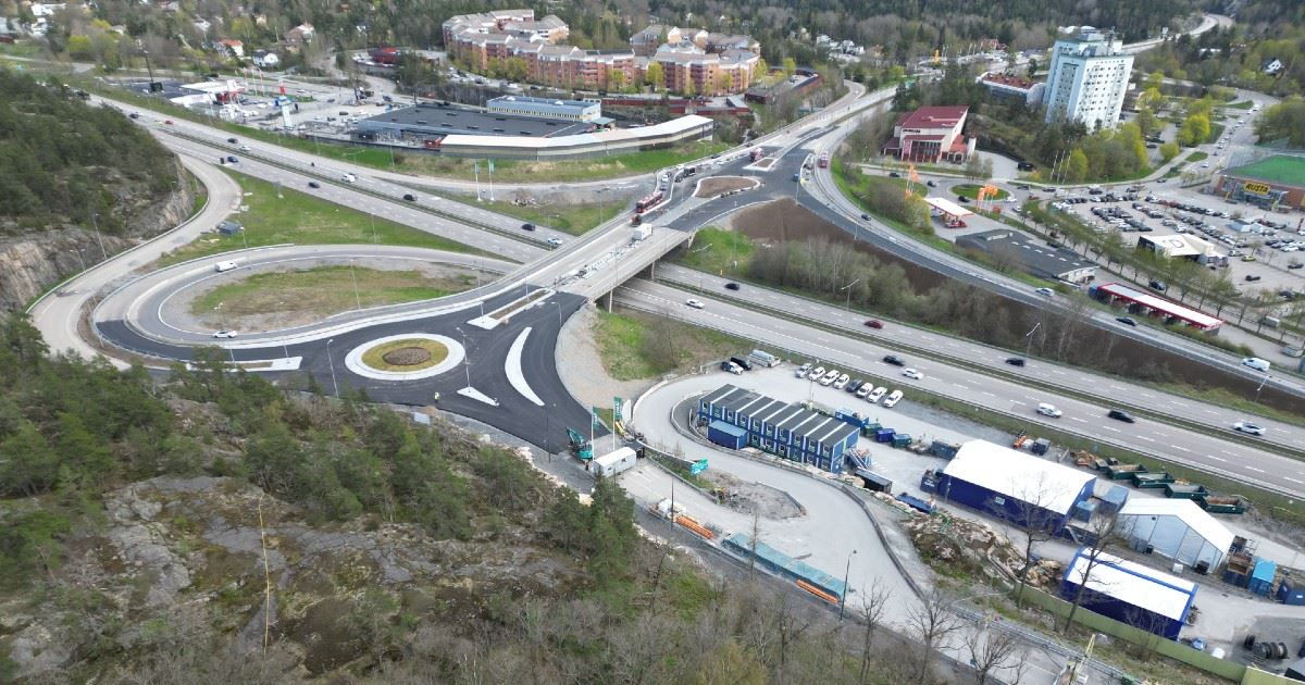 Snart öppnar nya trafikplats Skvaltan | Nacka kommun