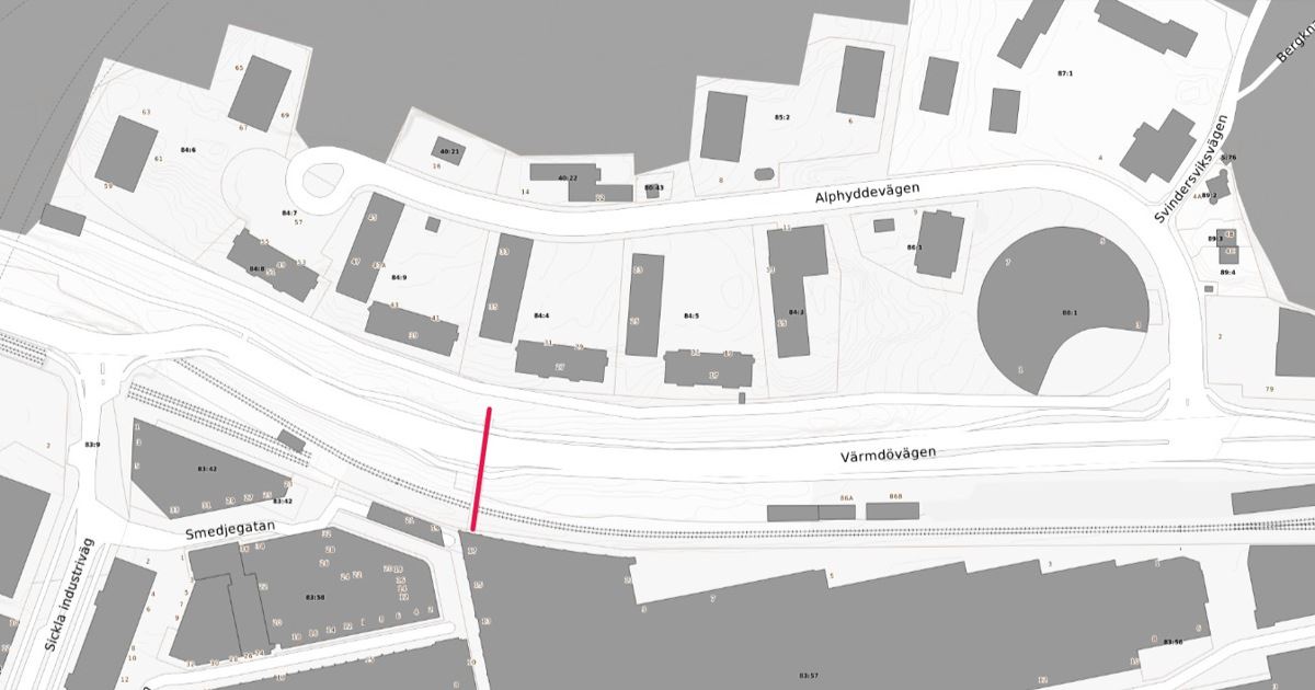Trafikstörande arbeten på gångbron mellan Alphyddan och Sickla | Nacka ...